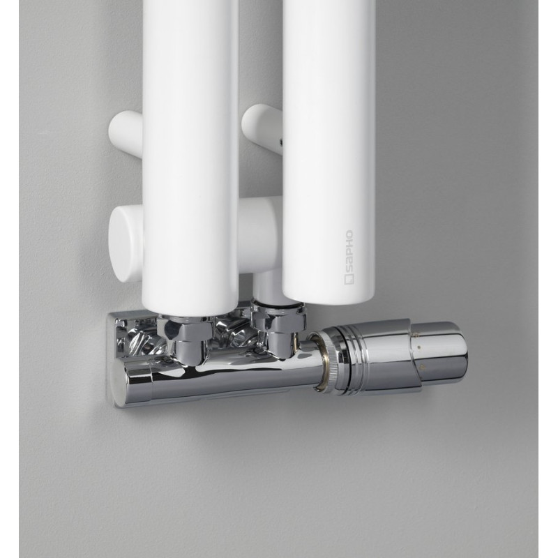 Radiator calorifer portprosop cu doua coloane Sapho Pilon alb (IZ125T)